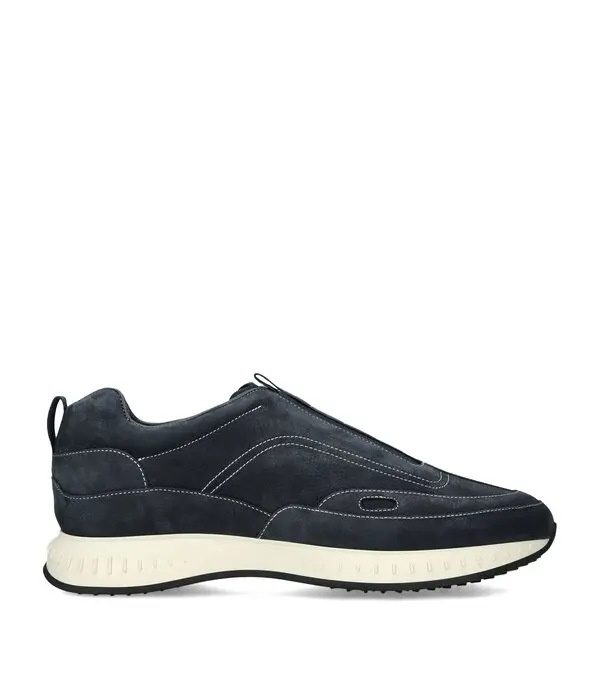 John Lobb Nubuck Leather Stream Elastic Sneakers