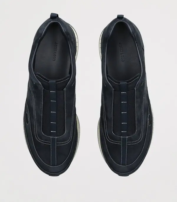 John Lobb Nubuck Leather Stream Elastic Sneakers