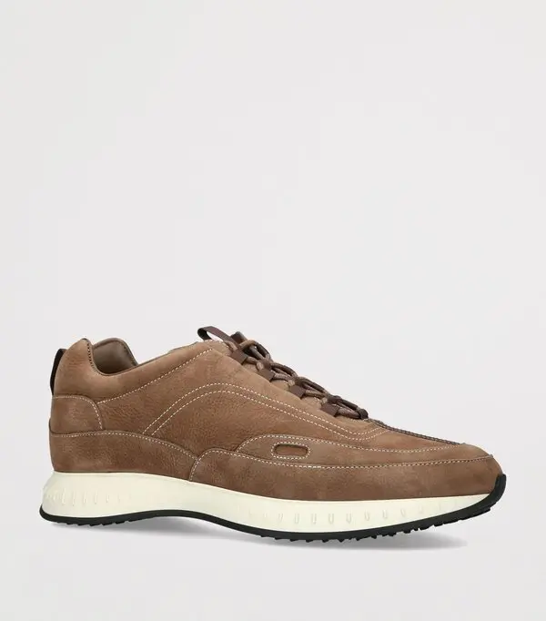 John Lobb Nubuck Leather Stream Elastic Sneakers