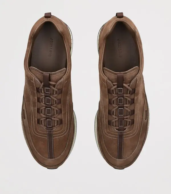 John Lobb Nubuck Leather Stream Elastic Sneakers