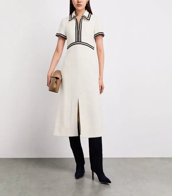 ME+EM Tailored Textured Midi Dress