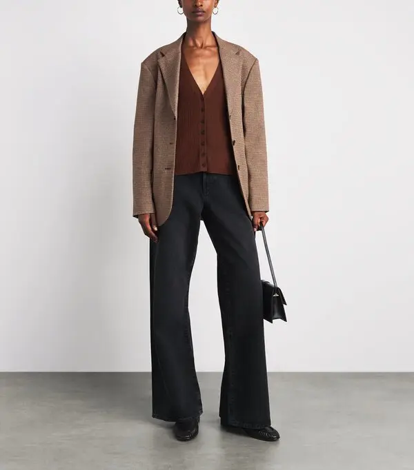 ME+EM Merino Wool-cashmere Slim Cardigan