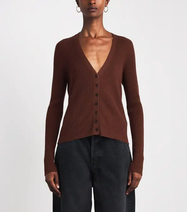 ME+EM Merino Wool-cashmere Slim Cardigan