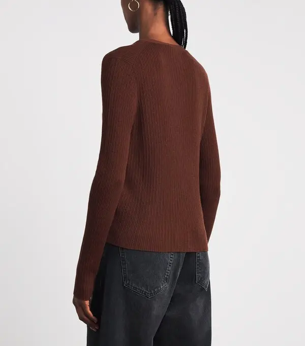 ME+EM Merino Wool-cashmere Slim Cardigan