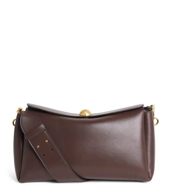 AMI Paris Medium Leather Carrousel Shoulder Bag