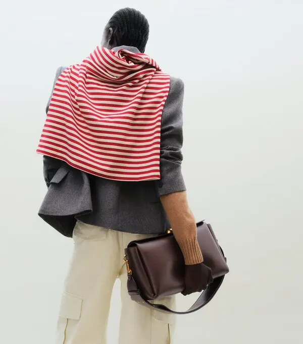 AMI Paris Medium Leather Carrousel Shoulder Bag