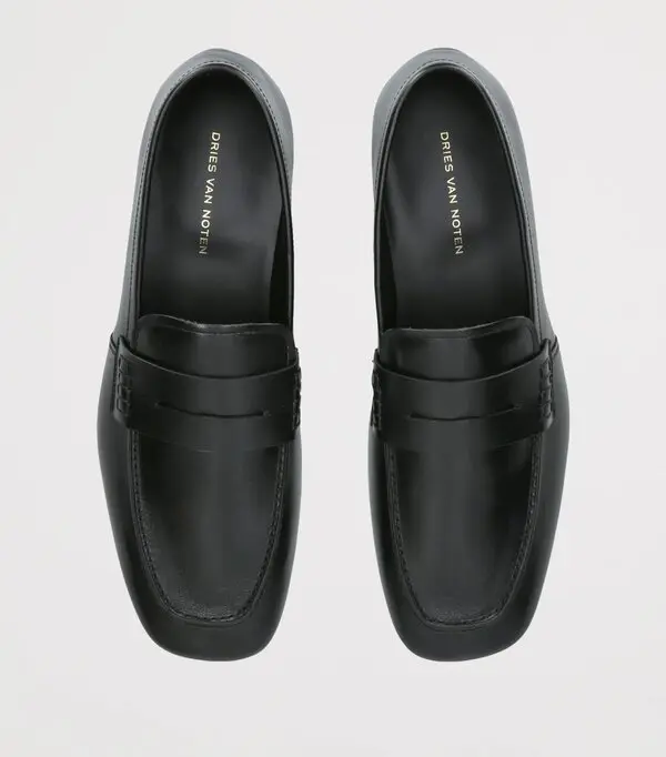Dries Van Noten Leather Penny Loafers