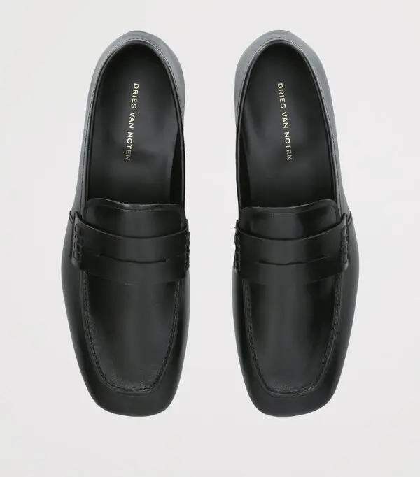 Dries Van Noten Leather Penny Loafers