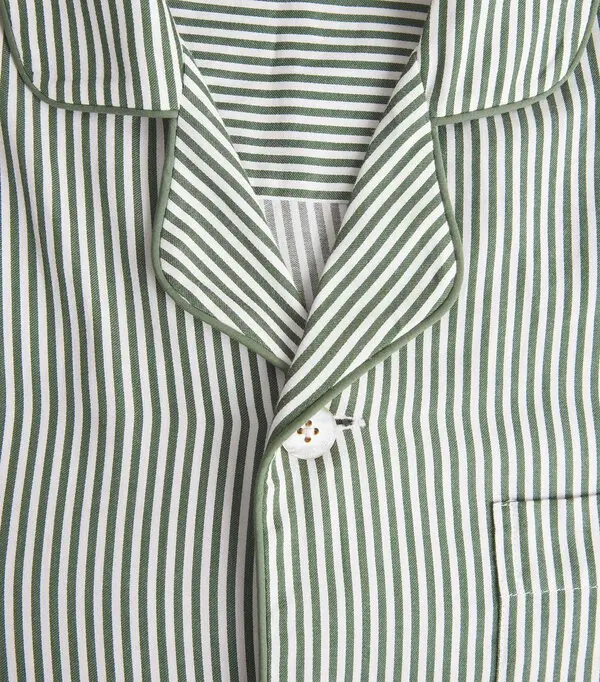 Harrods Cotton Stripe Pyjama Shirt