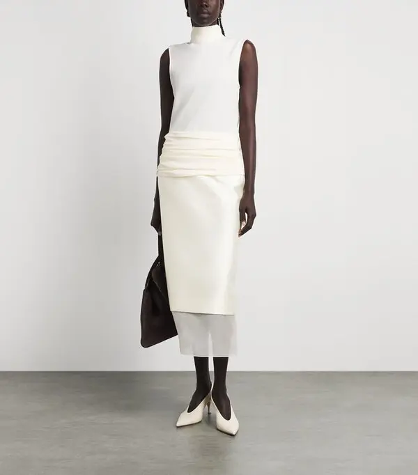 VORANIDA Silk-lined Midi Skirt