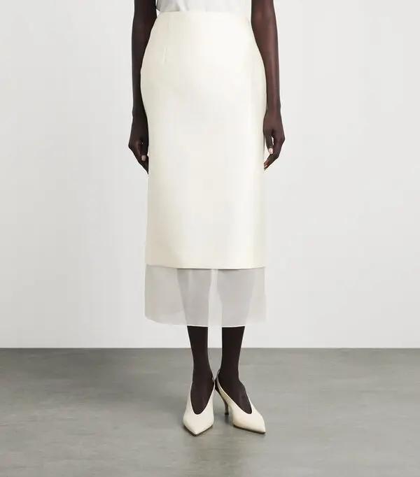 VORANIDA Silk-lined Midi Skirt