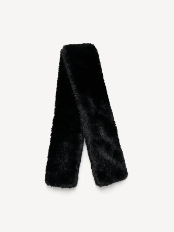 BY MALENE BIRGER Pella Faux Fur Scarf - Black