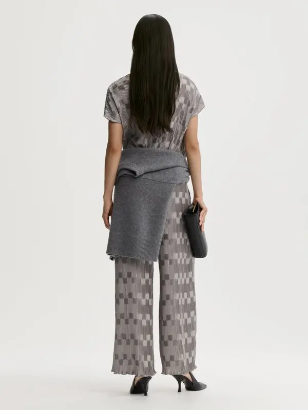 BY MALENE BIRGER Letita Pleated Satin Trousers