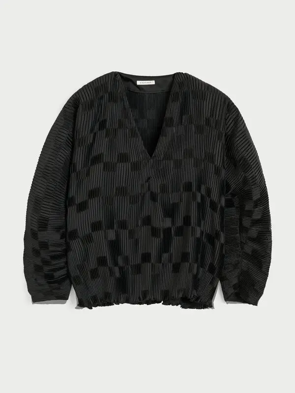 BY MALENE BIRGER Franca Pleated Satin Blouse