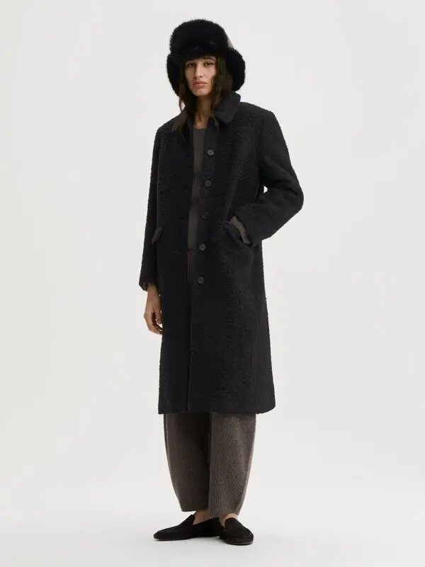 BY MALENE BIRGER Madera Midi Coat - Black