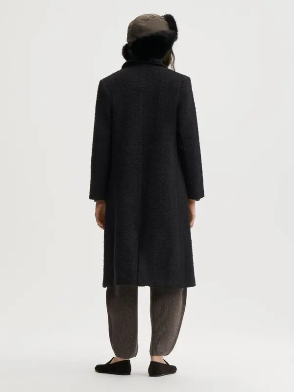 BY MALENE BIRGER Madera Midi Coat - Black