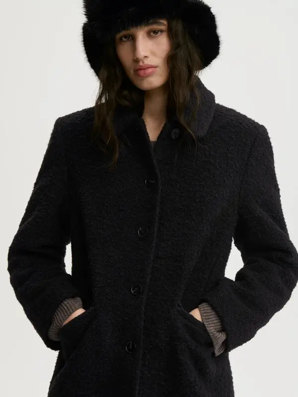 BY MALENE BIRGER Madera Midi Coat - Black