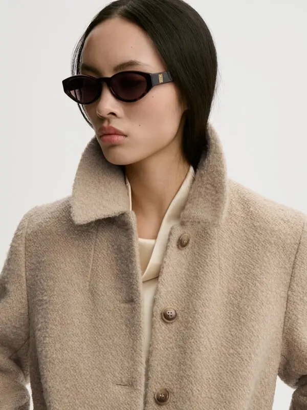 BY MALENE BIRGER Madera Midi Coat - Old Beige