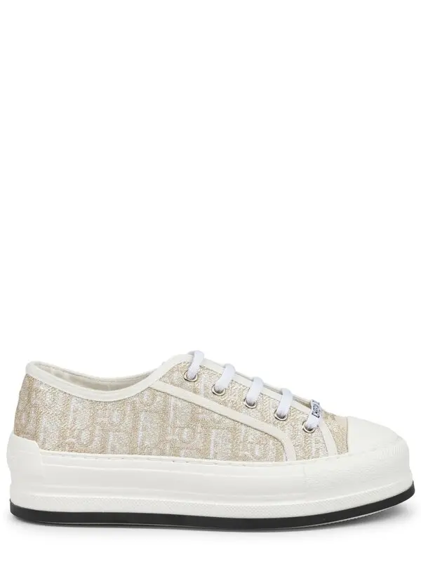 Dior Motif Logo Canvas Sneaker - Gold