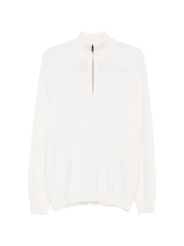 LISA YANG Cashmere Half-zip Sweater - Bianco