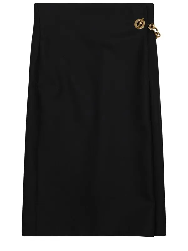 Celine Virgin Wool And Mohair Wrap Skirt