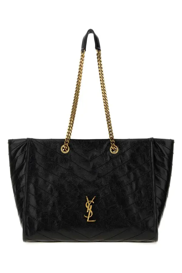 Saint Laurent Niki Shopping Handbag In Calf Leather - Black