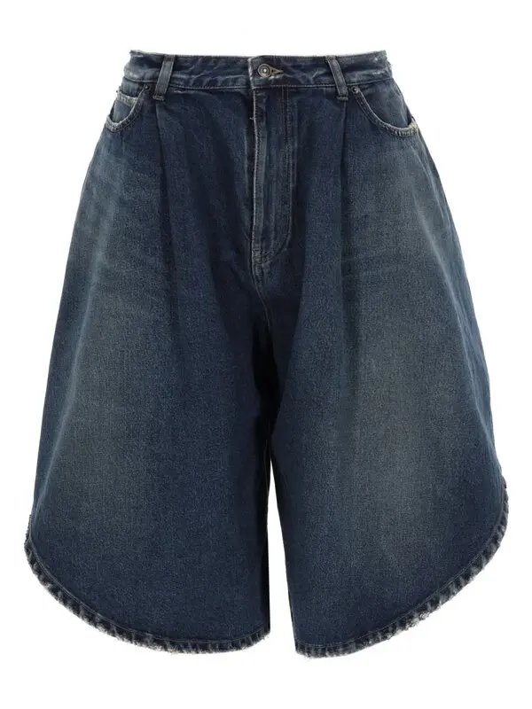 Balenciaga Tulipe Cotton Shorts - Blue