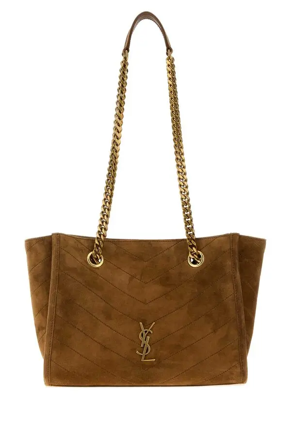 Saint Laurent Mini Niki Shoulder Handbag In Suede - Camel