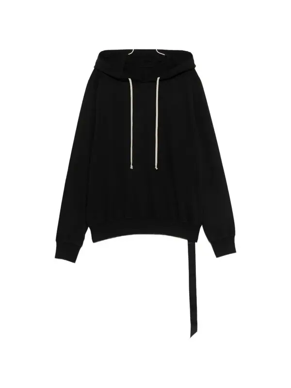 Rick Owens Hooded Cotton Sweatshirt - Nero