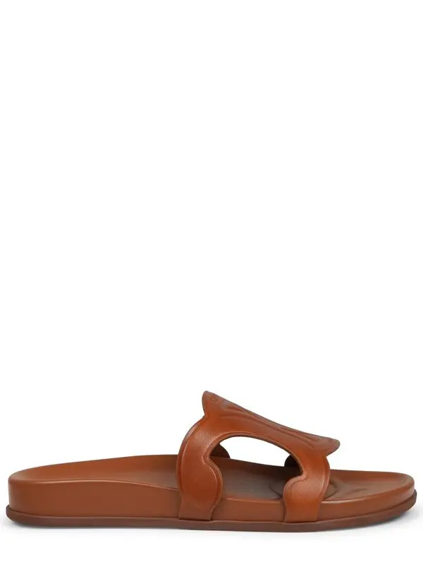 Celine Triomphe Logo Calf Leather Sandals