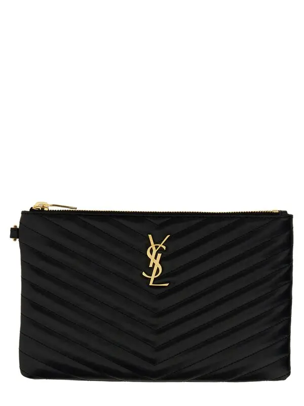 Saint Laurent Cassandra Clutch With Slim Wrist Strap