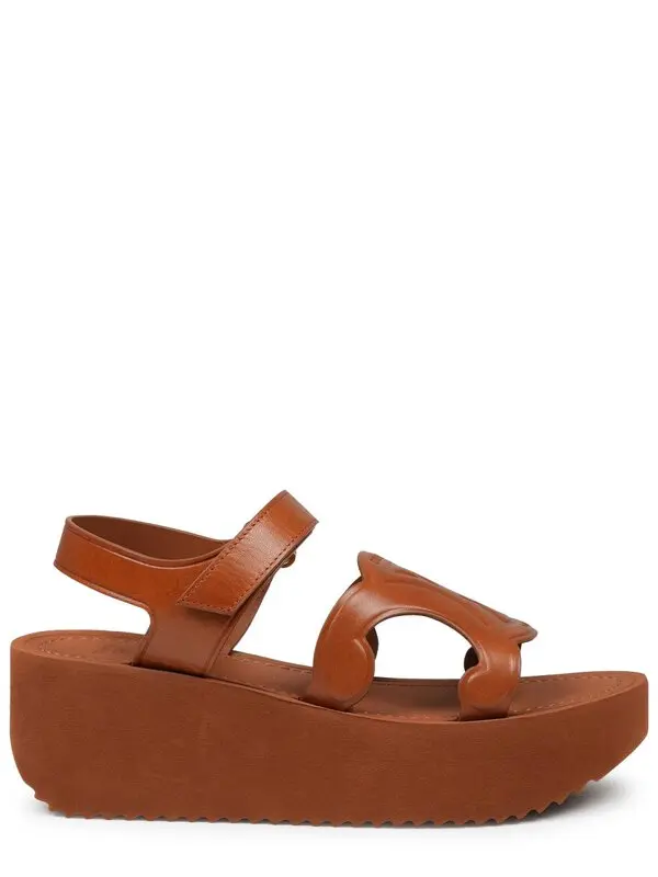 Celine Sunny Leather Sandals With 6 Cm Heels
