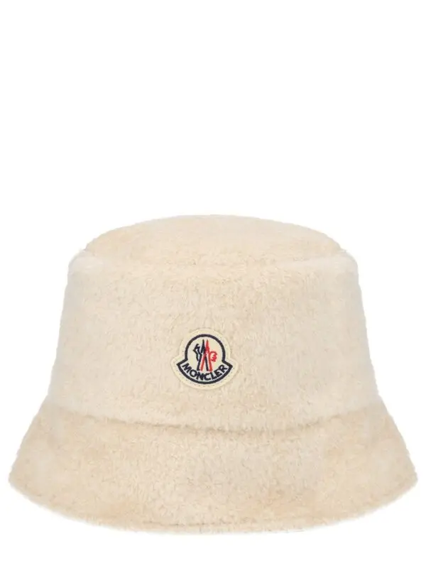 Moncler Teddy-effect Bucket Hat - Beige