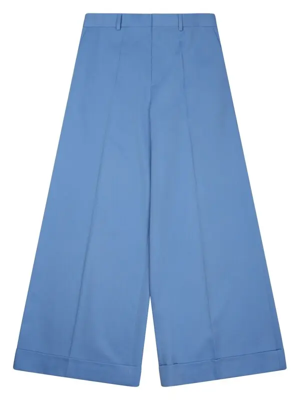 Celine Dock Medium-waist Wide-leg Pants - Azure