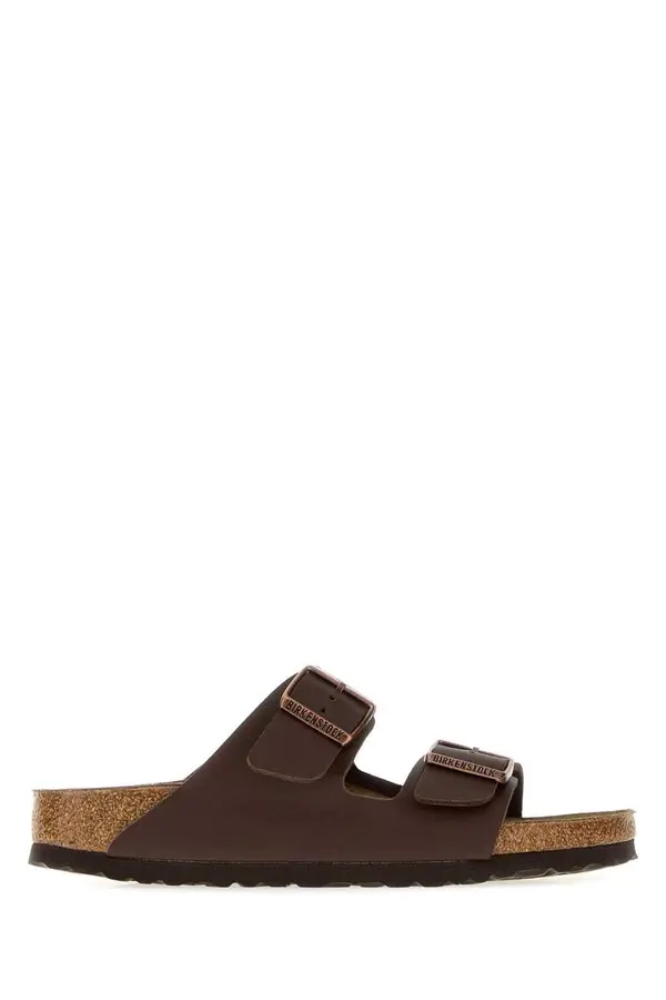 BIRKENSTOCK Leather Arizona Slip-on Slides - Brown