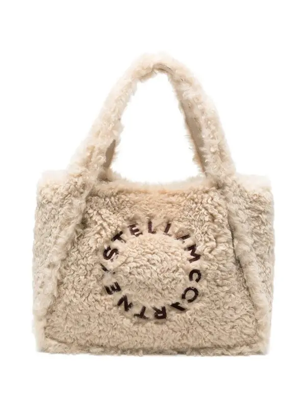 Stella McCartney Faux Fur Tote Handbag - Bianco