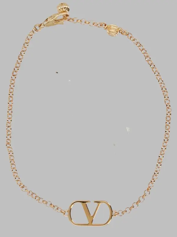 Valentino Garavani Vlogo Signature Brass Bracelet - Gold