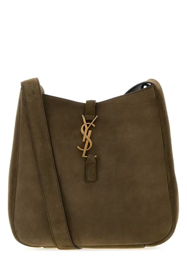 Saint Laurent Le 5 À 7 Mini Mud Suede Crossbody Handbag - Brown