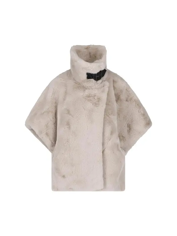 Pinko Structured Mini Jacket With Faux-leather Trim - Beige