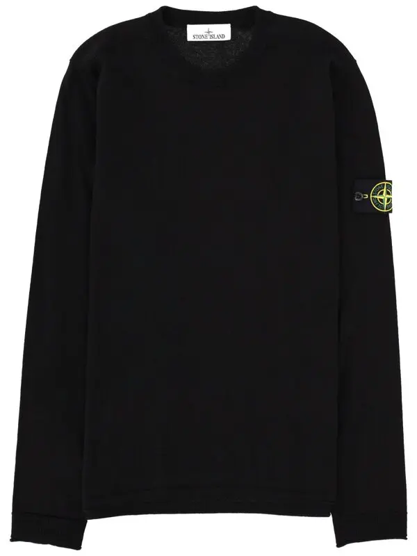 Stone Island Regular Fit Cotton Sweater With Patch Logo