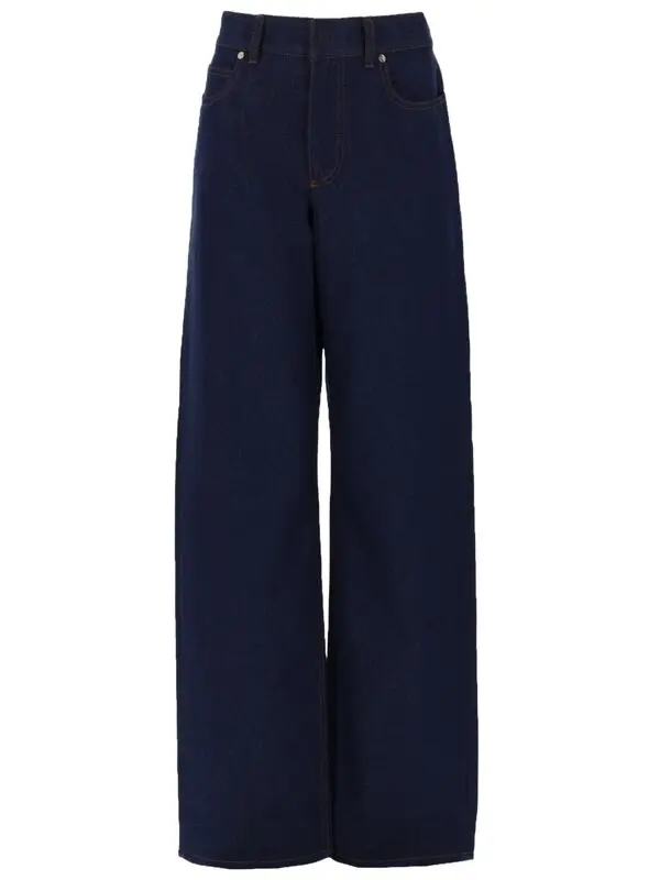Fendi Wide-leg Cotton Jeans