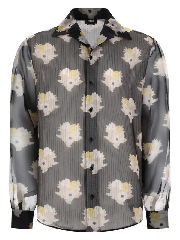Fendi Oversized Silk-cotton Shirt