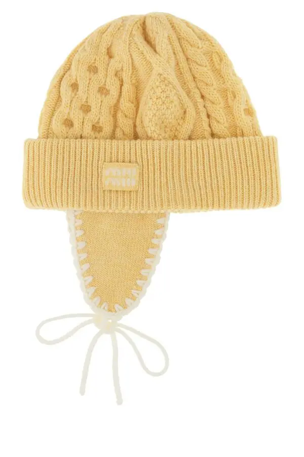 Miu Miu Soft Virgin Wool Beanie Hat