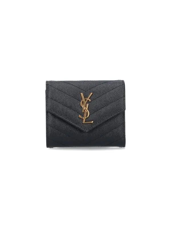 Saint Laurent Mini Wallet In Calf Leather