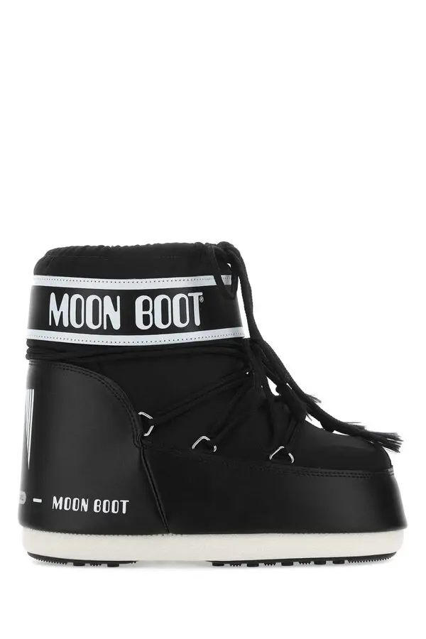 Moon Boot Icon Mini Low Ankle Nylon Boots - Black