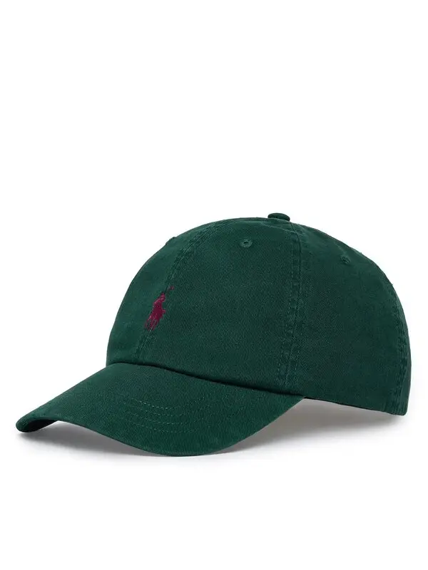 Polo Ralph Lauren Signature Embroidered Pony Cotton Cap With Buckled Back Strap - Verde
