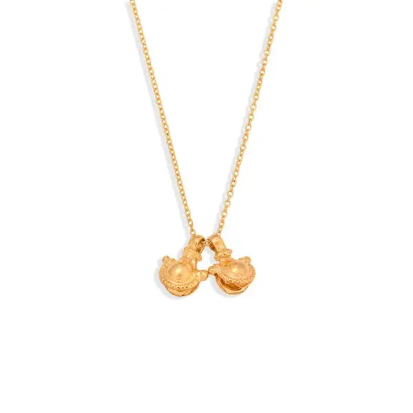 OPIUM JEWELS Vintage Amulet Pendant Necklace - Gold