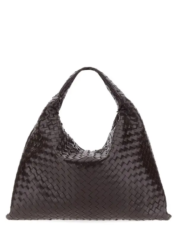 Bottega Veneta Large Hop Leather Handbag - Brown