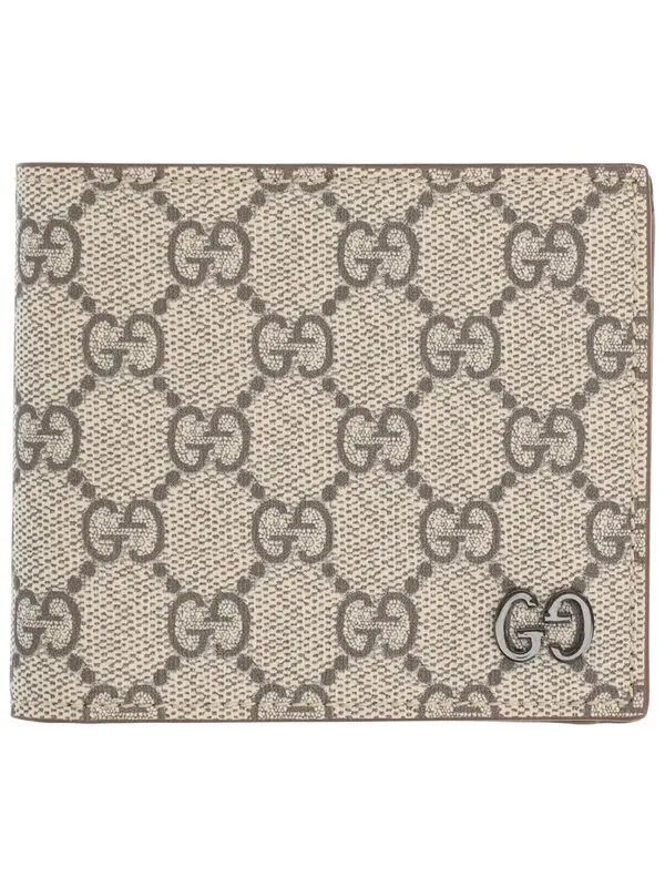 Gucci Portfolio Wallet With Gg Logo - Brown