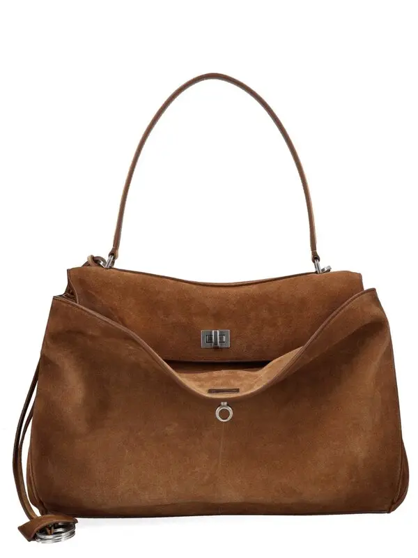 Balenciaga Rodeo Medium Leather Shoulder Bag 23.5 X 35 X 11 Cm - Buff